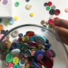 DIY Colorful Button Canvas Painting - Craft Your Happy Place
