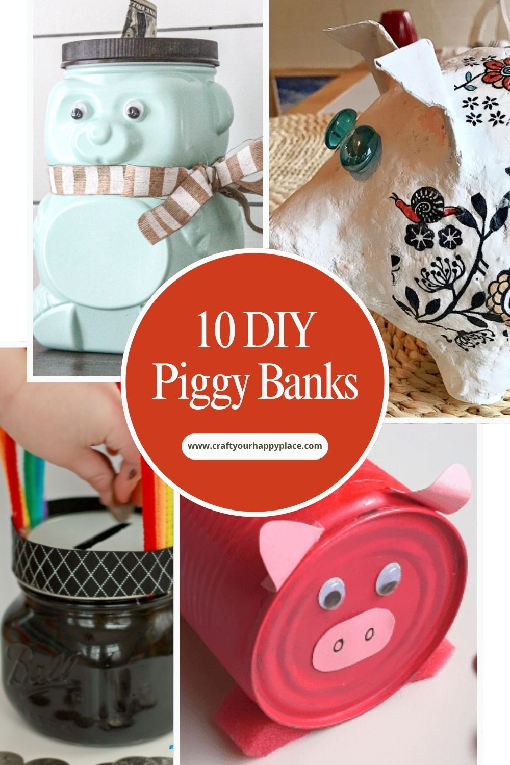 10 DIY Piggy Banks - Craft Your Happy Place