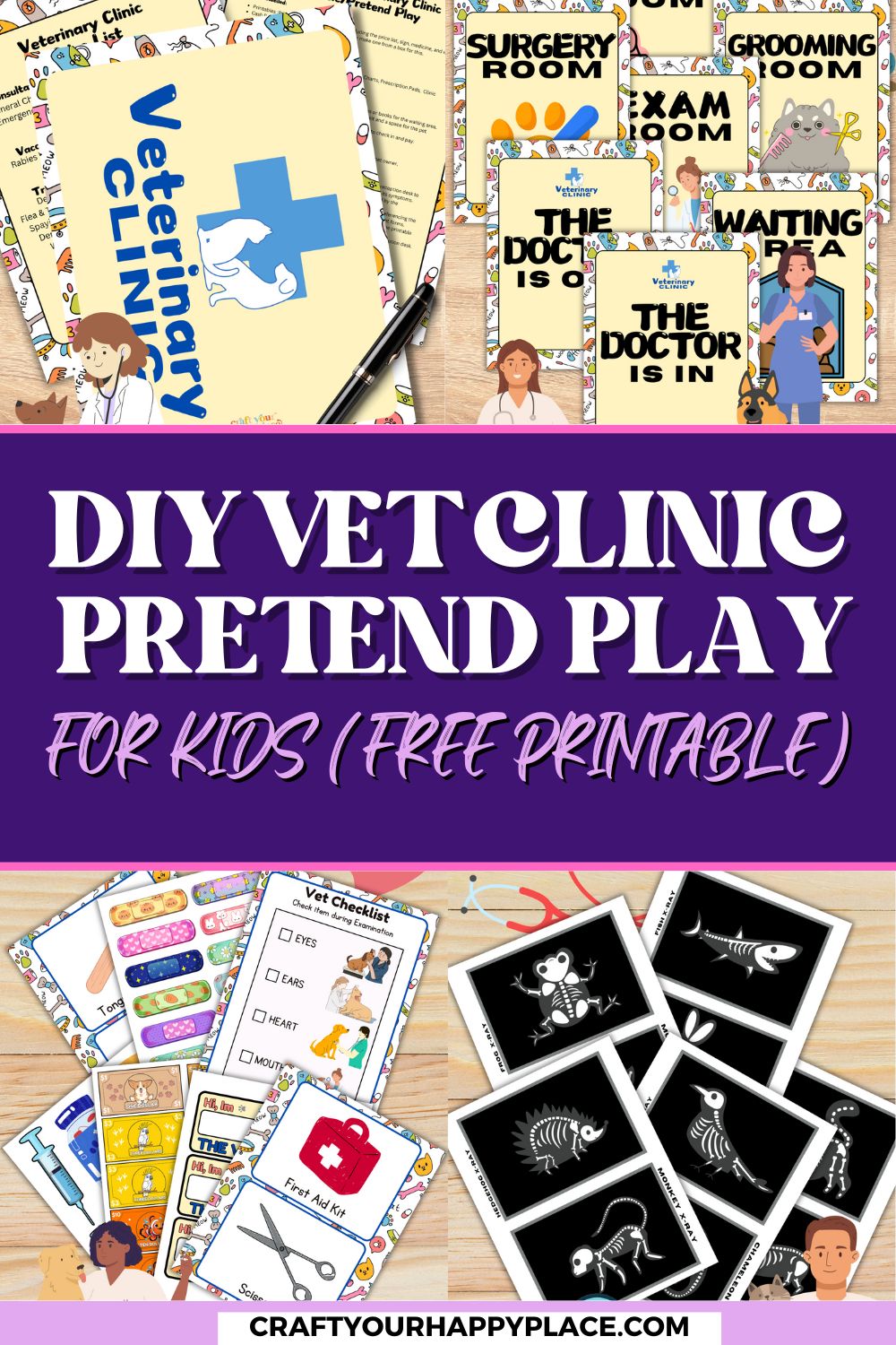 Veterinary Clinic Dramatic Pretend Play (44 Page Free Printable ...