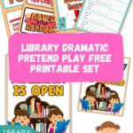 Free Library Dramatic Pretend Play Printable Set - Craft Your Happy Place