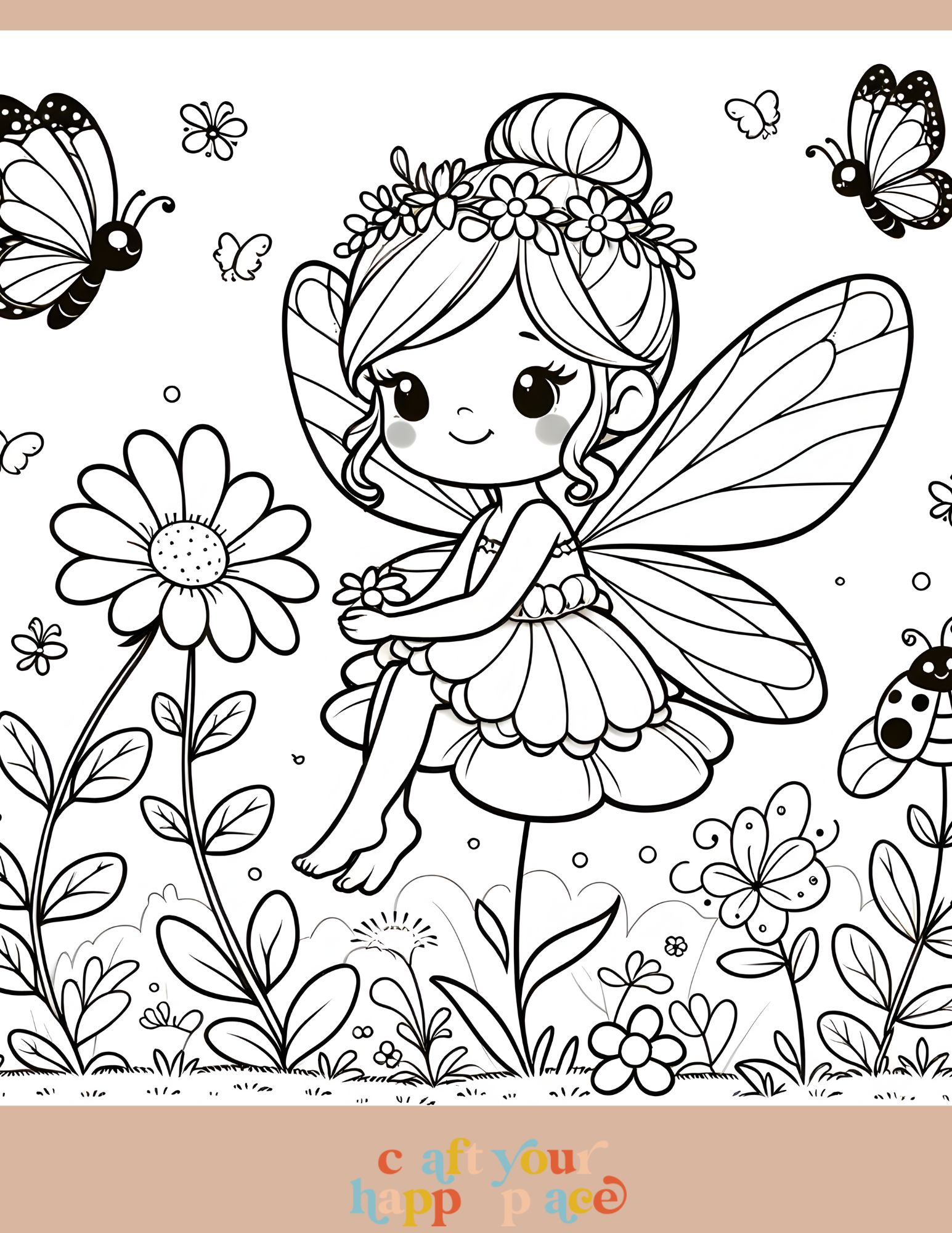 Magical Fairy Coloring Pages for Kids (30 Page Free Printable) - Craft ...