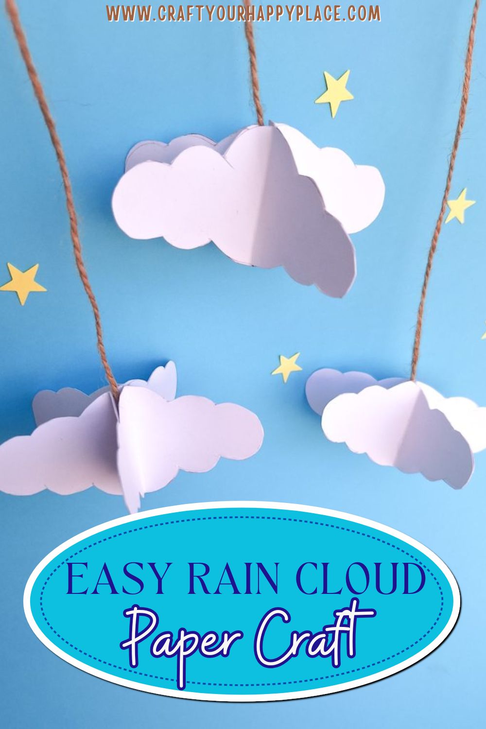 Easy Rain Cloud Paper Craft - Craft Your Happy Place