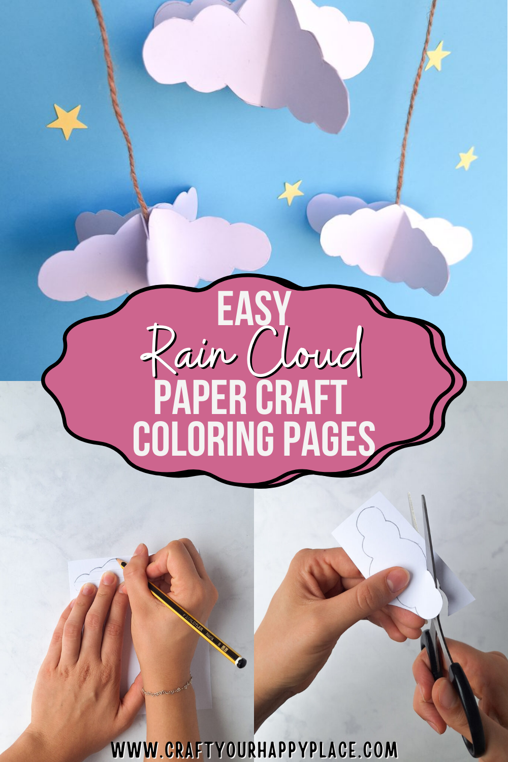Easy Rain Cloud Paper Craft - Craft Your Happy Place