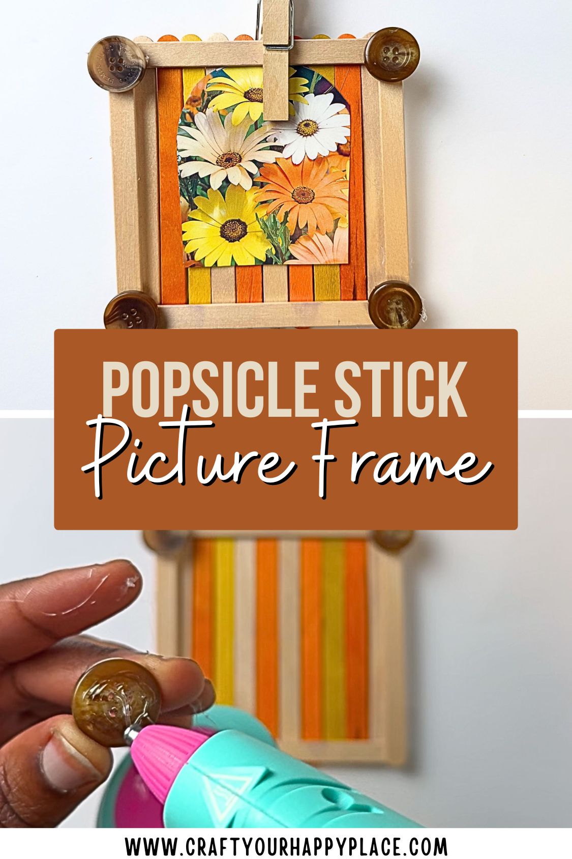 Popsicle Stick Picture Frame - Craft Your Happy Place