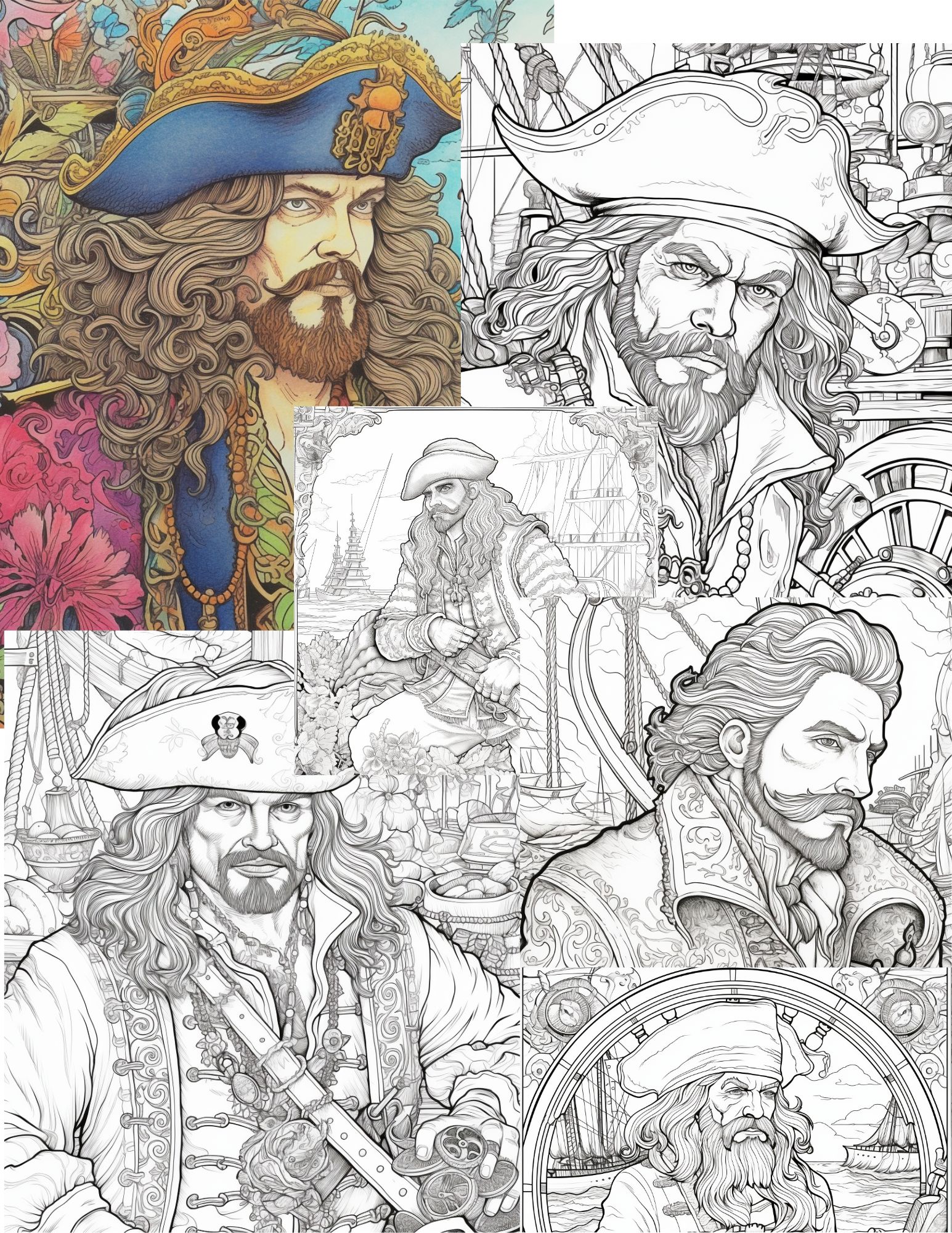Pirate Coloring Book (31 Page Free Printable) - Craft Your Happy Place